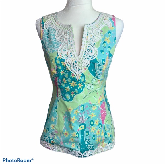 Lilly Pulitzer | Tops | Lilly Pulitzer Peacock Southern Belle Top ...